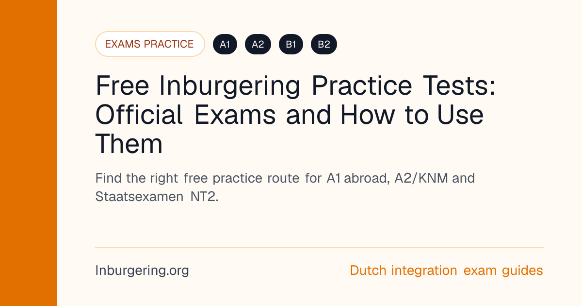 Free Inburgering Practice Tests: Official Exams and How to Use Th