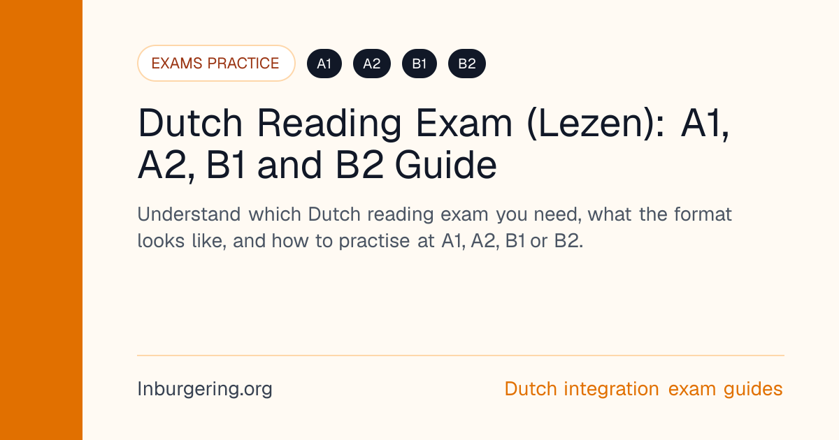Dutch Reading Exam (Lezen): A1, A2, B1 and B2 Guide